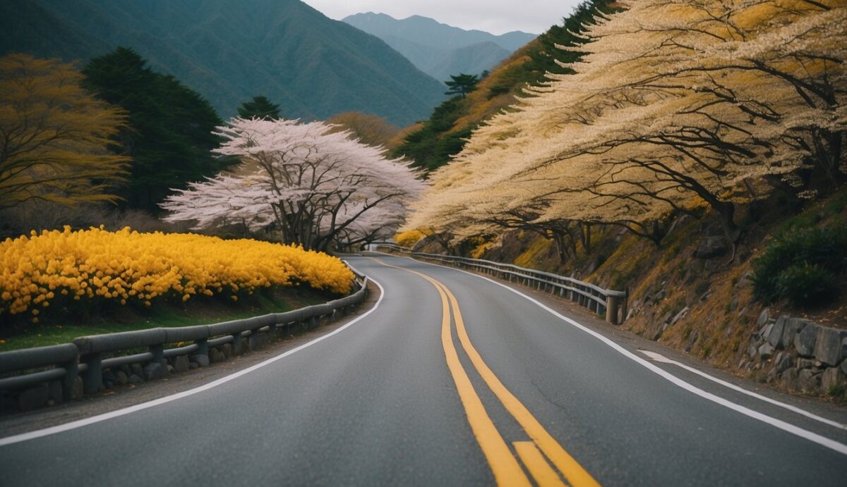 Entdecken Sie die Schönheit der Yellow Spring Road Japan